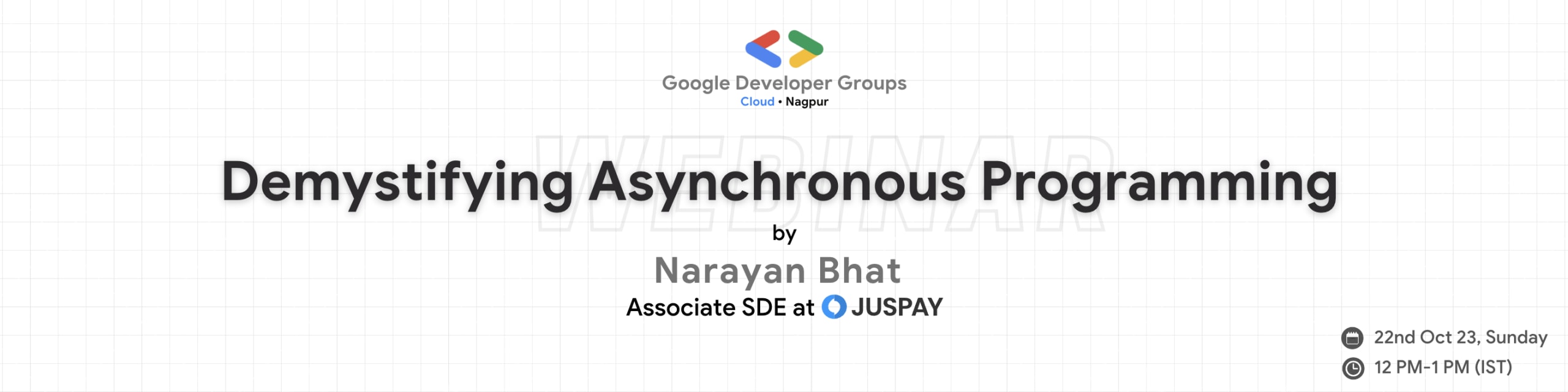 See Demystifying Asynchronous Programming at Google Developer Groups GDG Cloud Nagpur